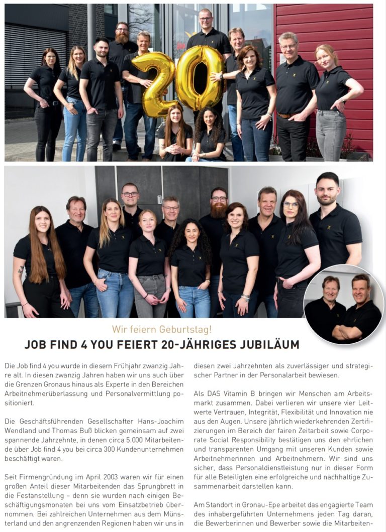 Wir sind in der INSIDE-Ausgabe 05-2023 zur Gewerbeschau Gronau und Epe ...